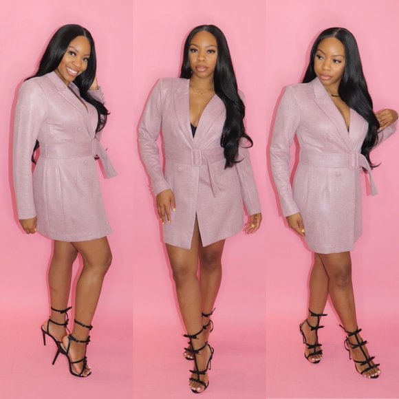 Bougie University | Dresses | Pretty Polished Blazer Jacket Dress ...